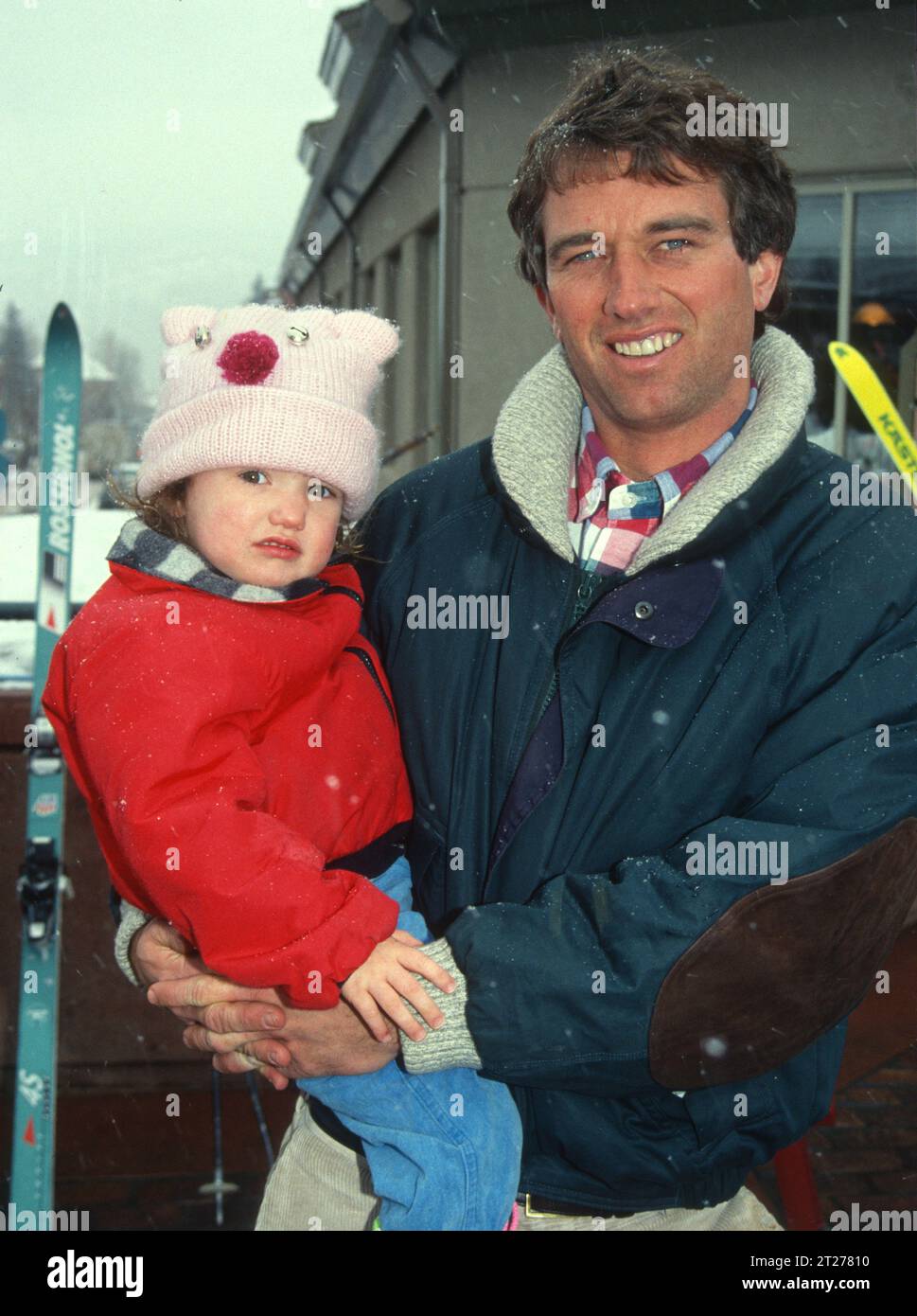 1991 Robert Kennedy Jr Kick daughter John Barrett/PHOTOlink.net Stock ...