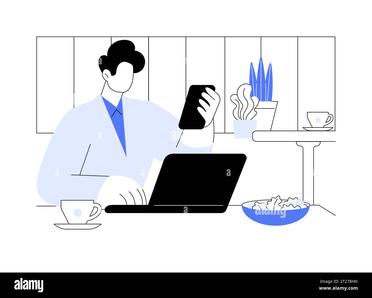 Lunch time working Stock Vector Images - Alamy