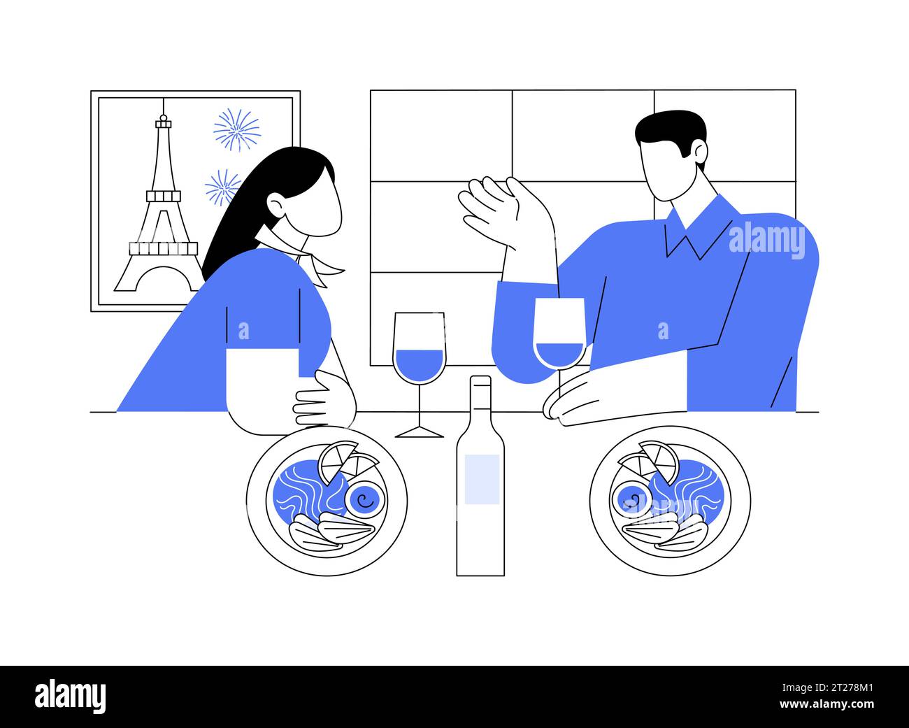 French restaurant isolated cartoon vector illustrations Stock Vector Image & Art - Alamy