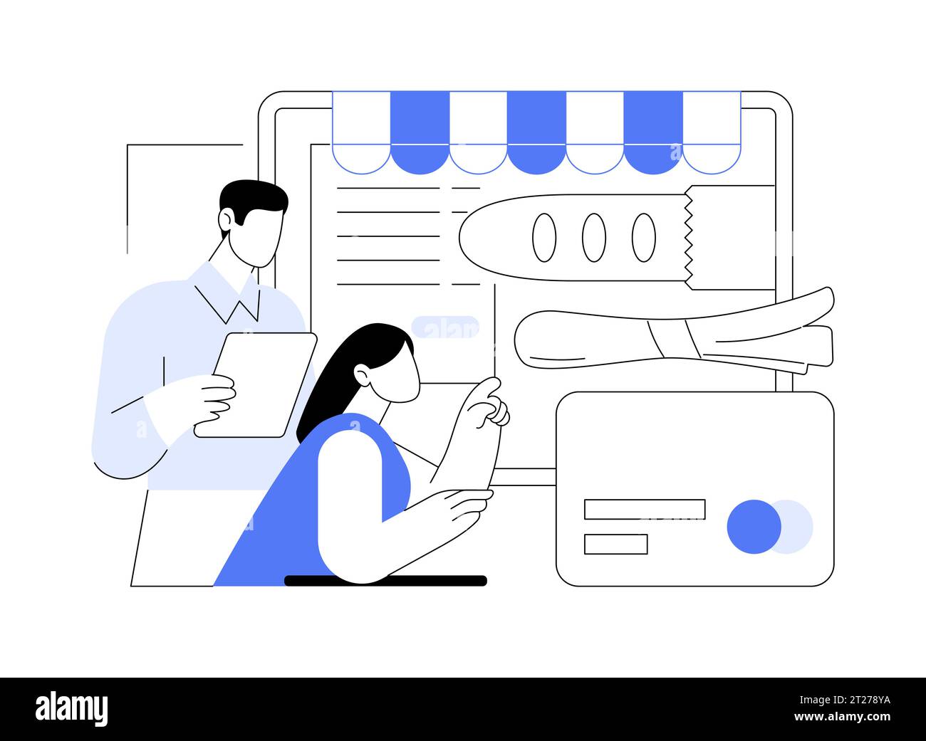 Paying order isolated cartoon vector illustrations Stock Vector Image ...