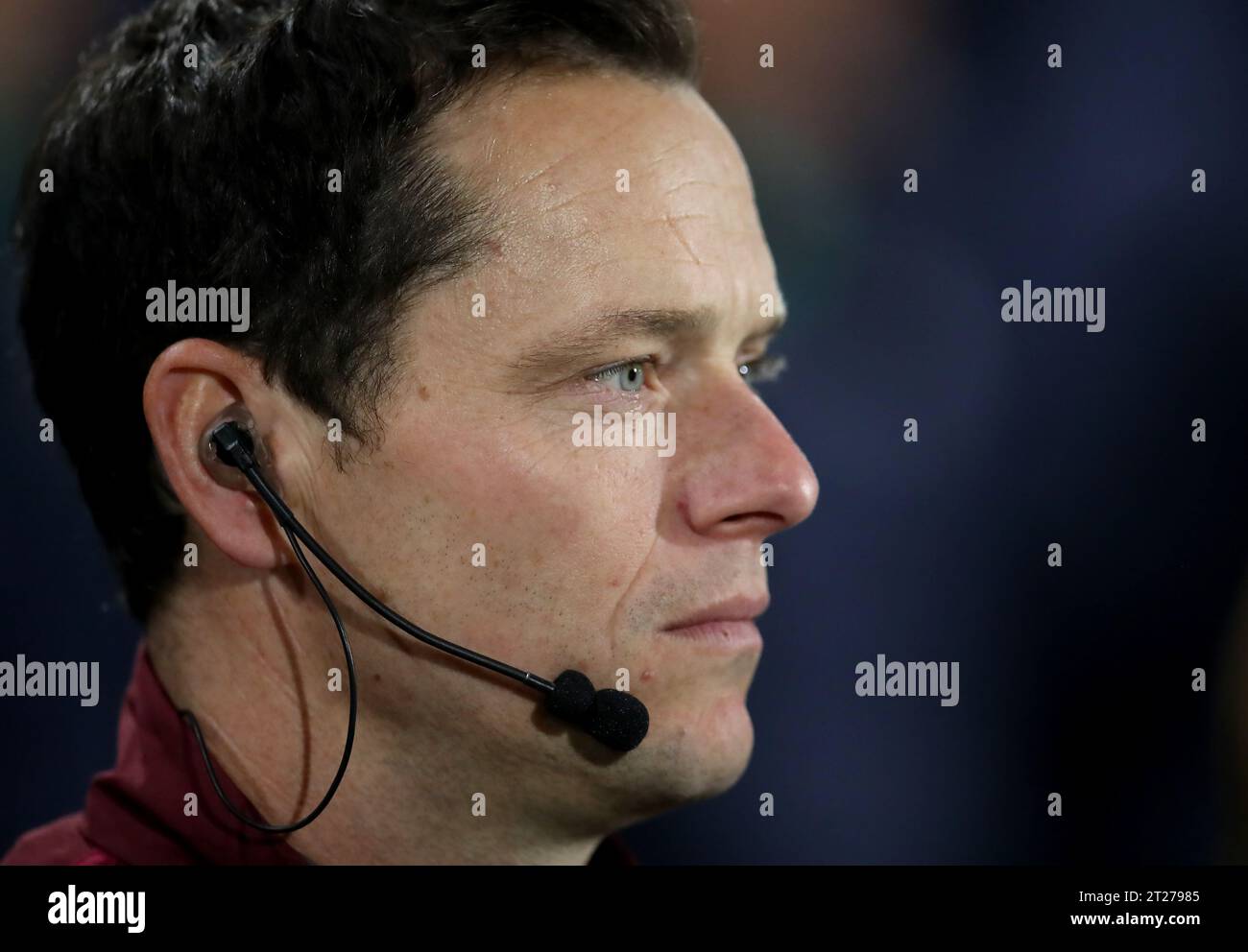 Fourth official referee Darren England during the international ...