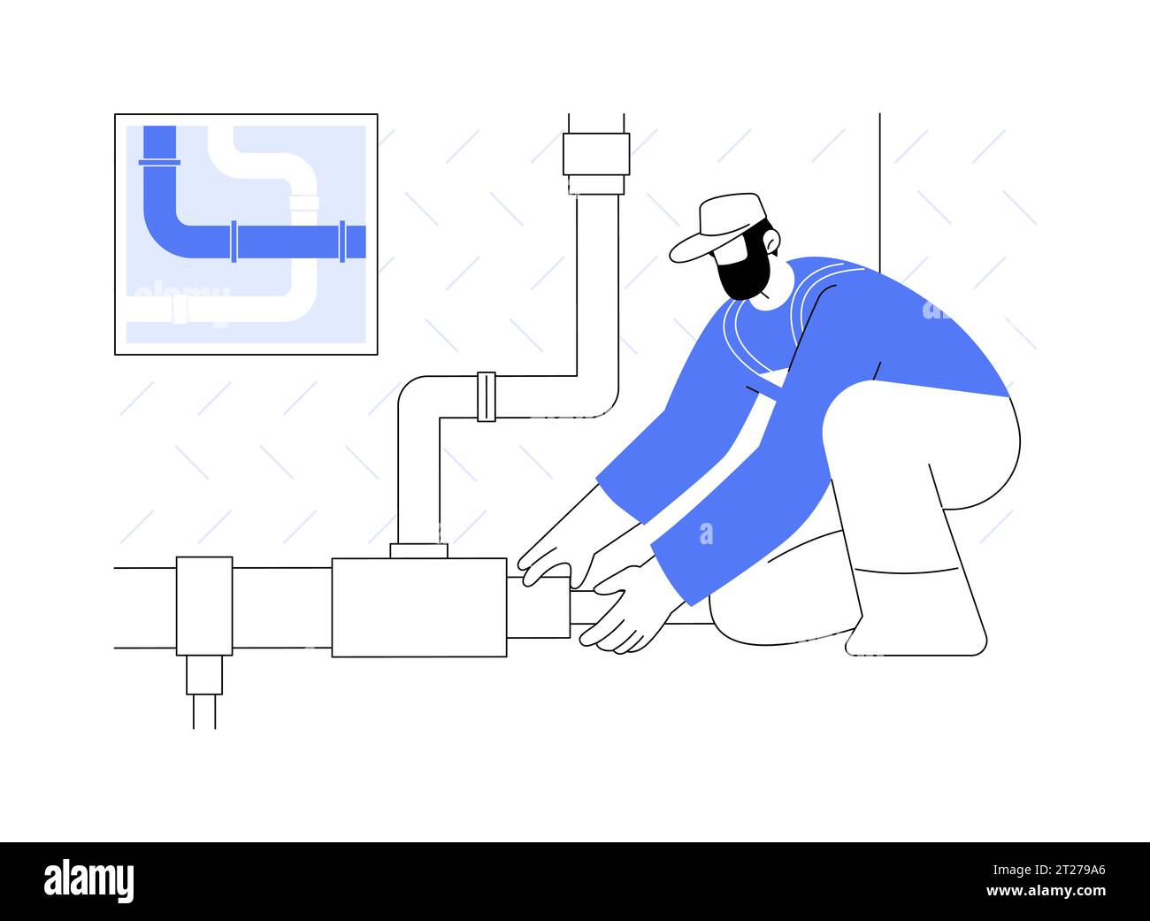 Sewage installation abstract concept vector illustration Stock Vector ...