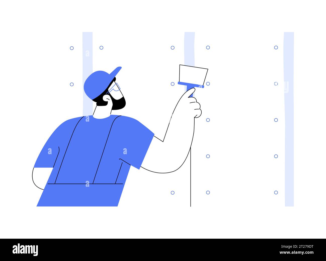 Drywall mudding and taping abstract concept vector illustration Stock ...