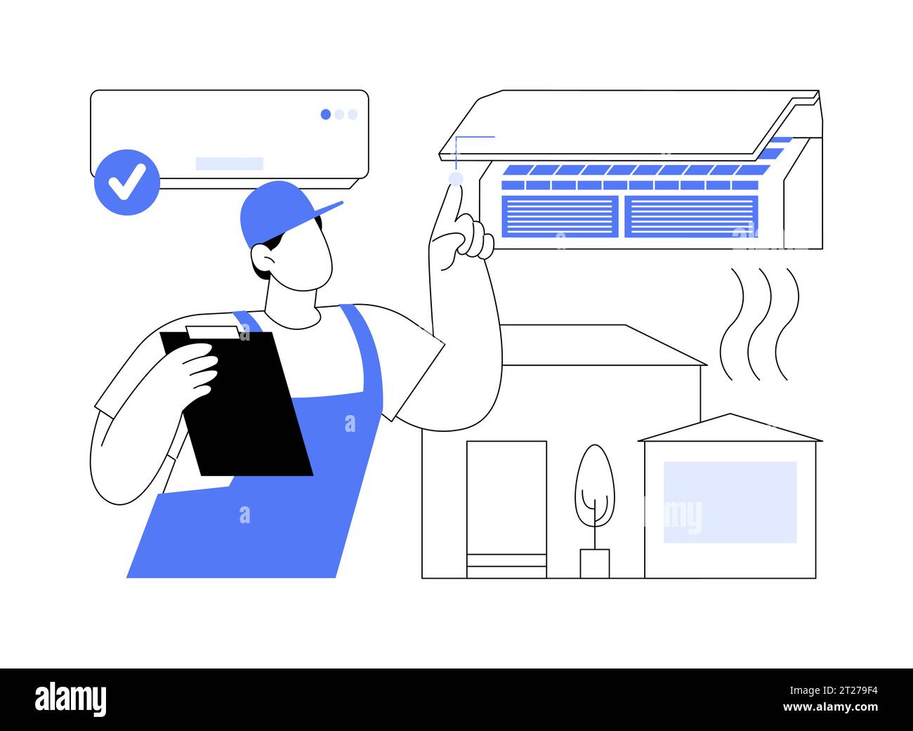HVAC inspection abstract concept vector illustration Stock Vector Image ...