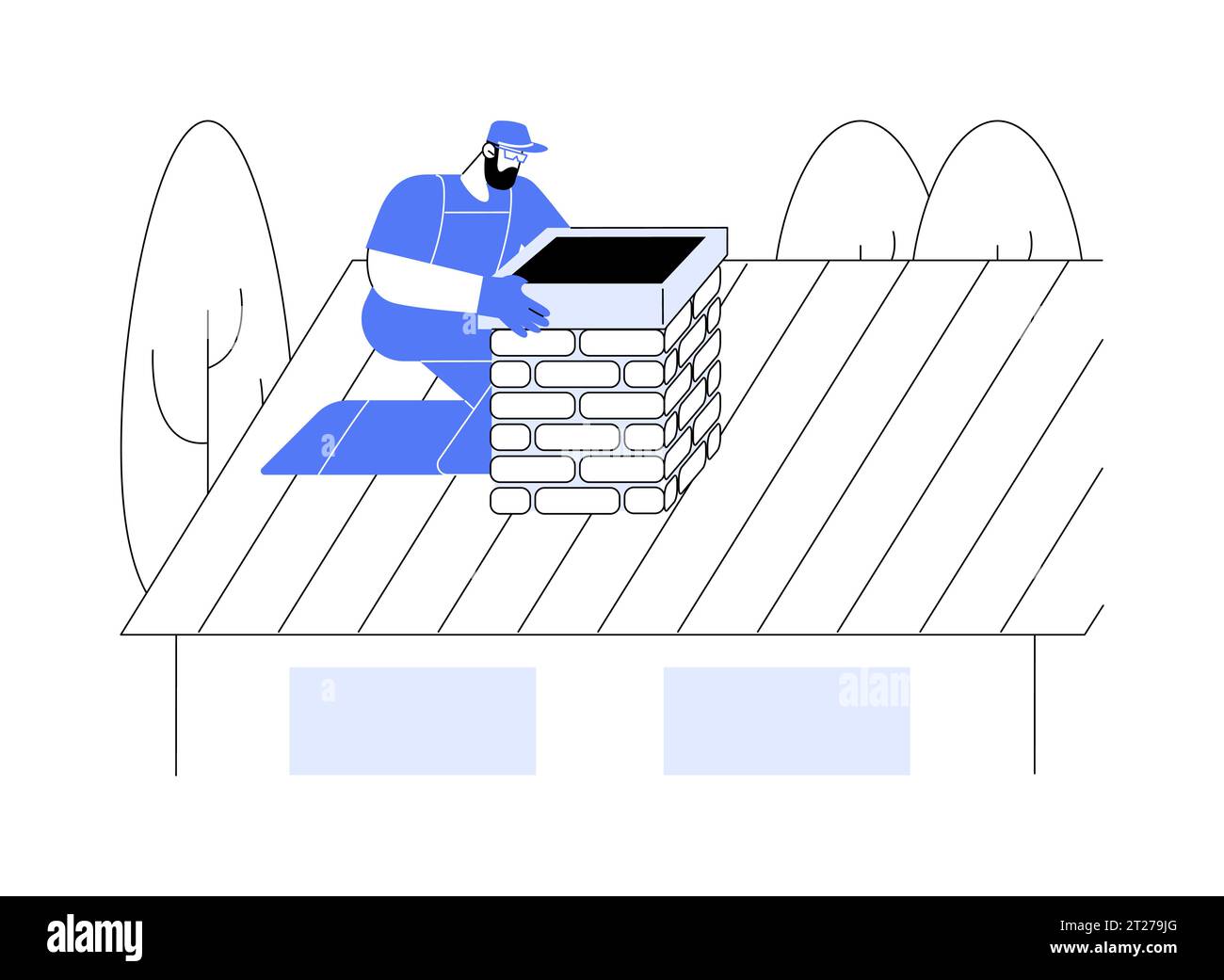 Chimney inspection abstract concept vector illustration Stock Vector ...