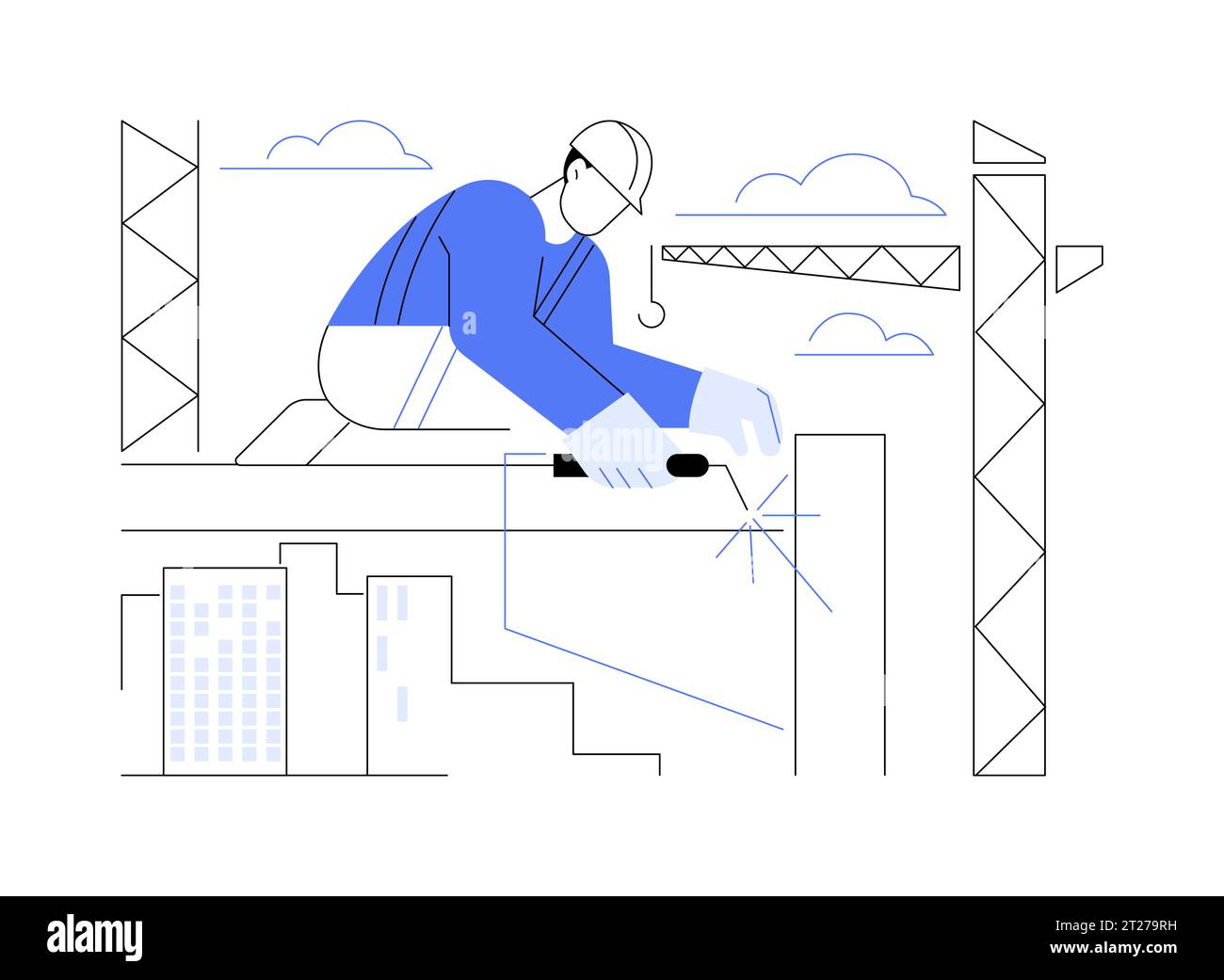 Work at high altitude Stock Vector Images - Alamy