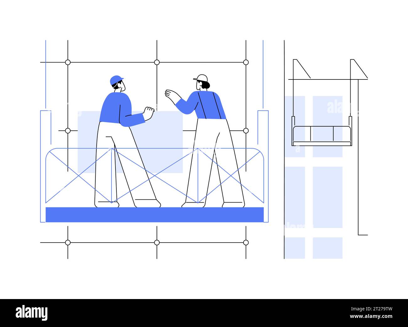Working cradle abstract concept vector illustration Stock Vector Image ...