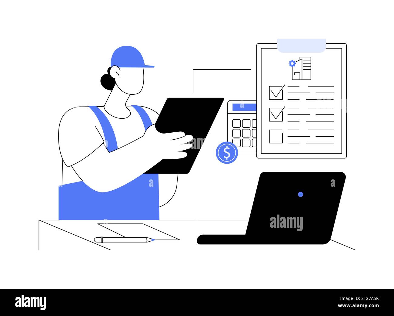 Construction cost management abstract concept vector illustration Stock ...