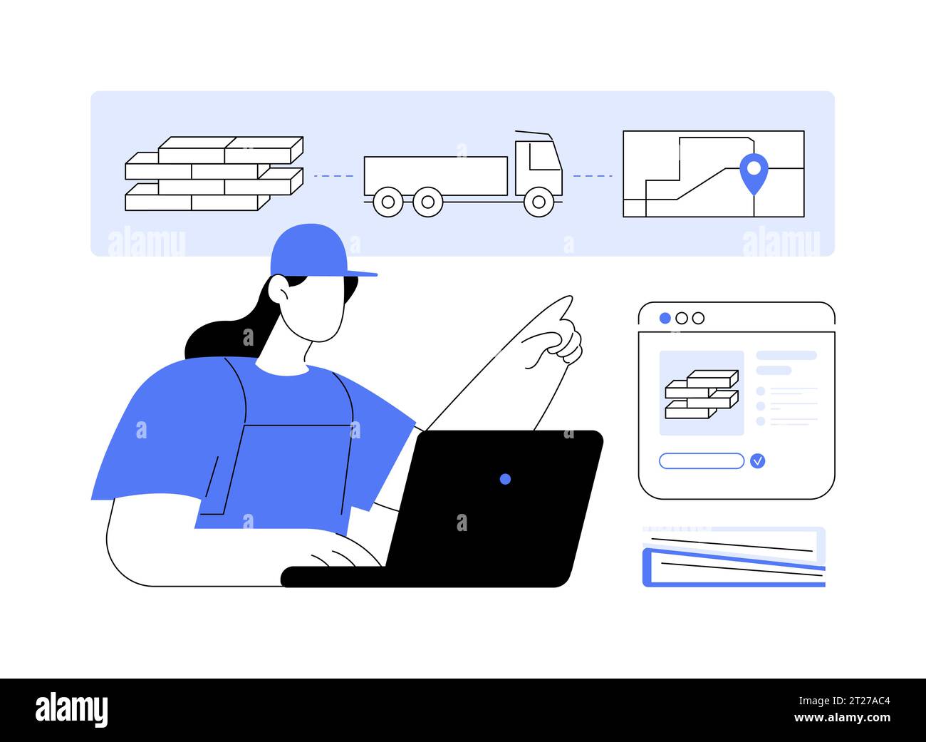 Ordering building materials abstract concept vector illustration Stock ...