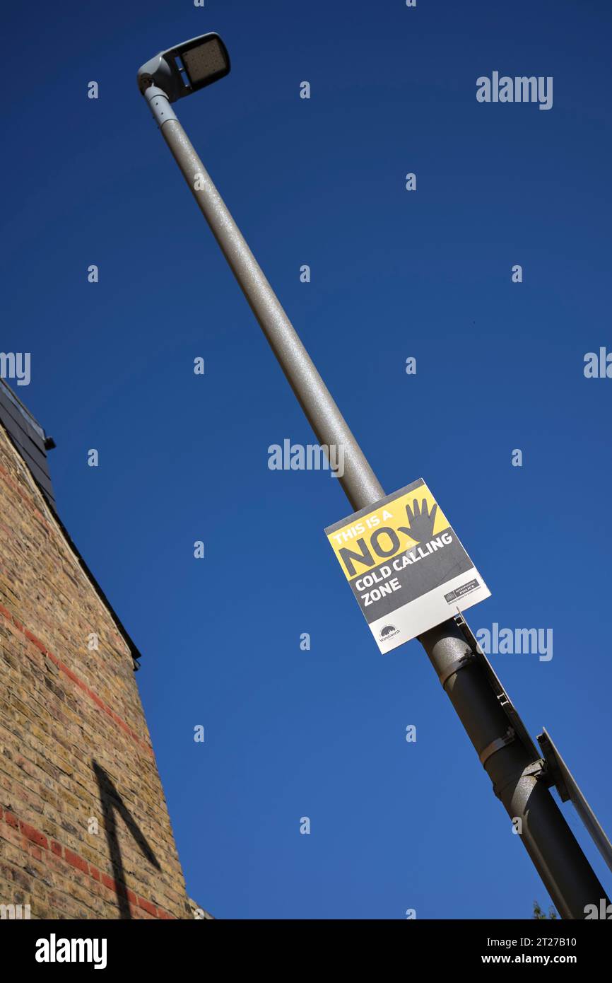This is a No Cold Calling Zone Sign London England UK Stock Photo - Alamy