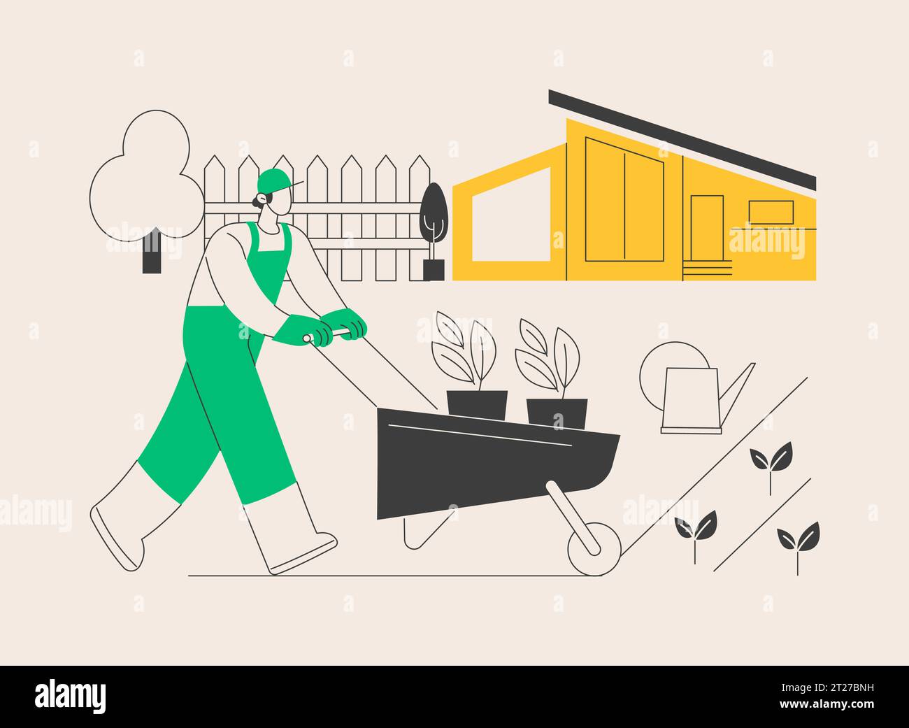 Garden maintenance abstract concept vector illustration Stock Vector ...