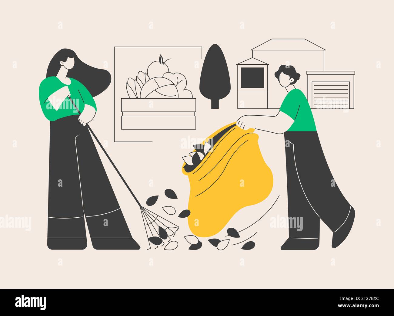 Fall clean-up abstract concept vector illustration Stock Vector Image ...