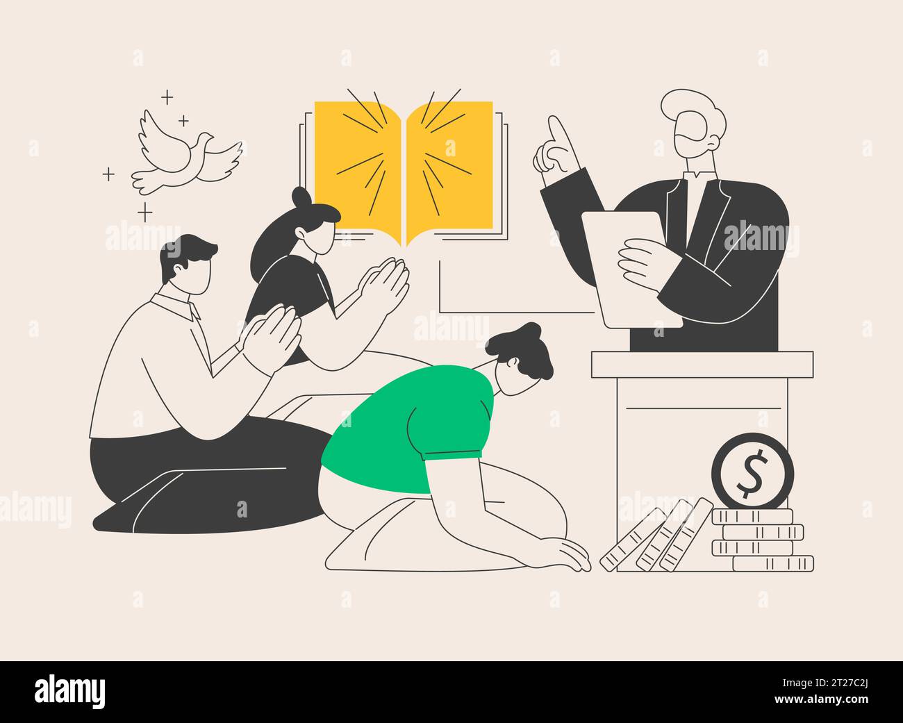 Religious sect abstract concept vector illustration Stock Vector Image ...