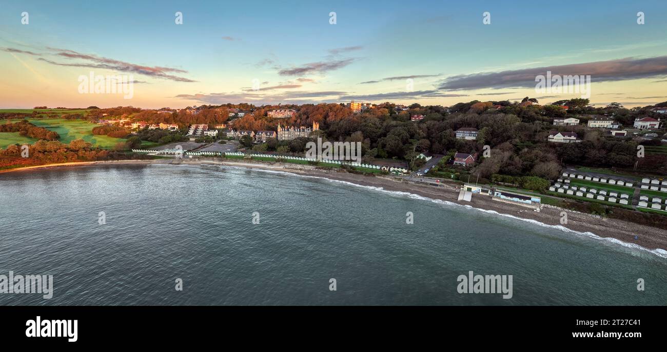 Editorial SWANSEA, UK - OCTOBER 15, 2023: Panoramic aerial view of ...