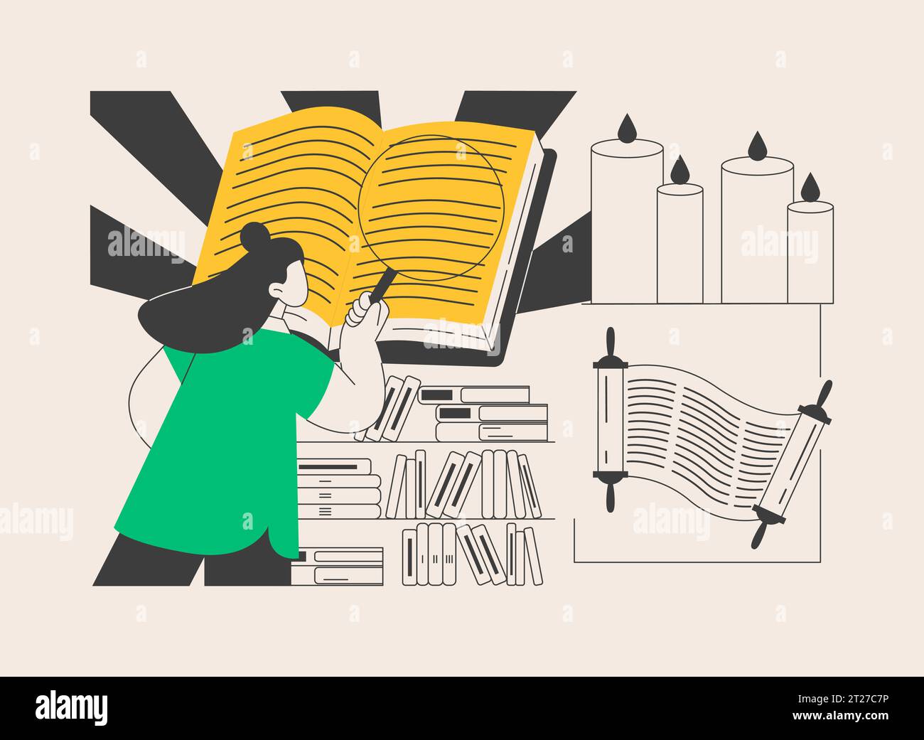 Sacred text abstract concept vector illustration Stock Vector Image ...