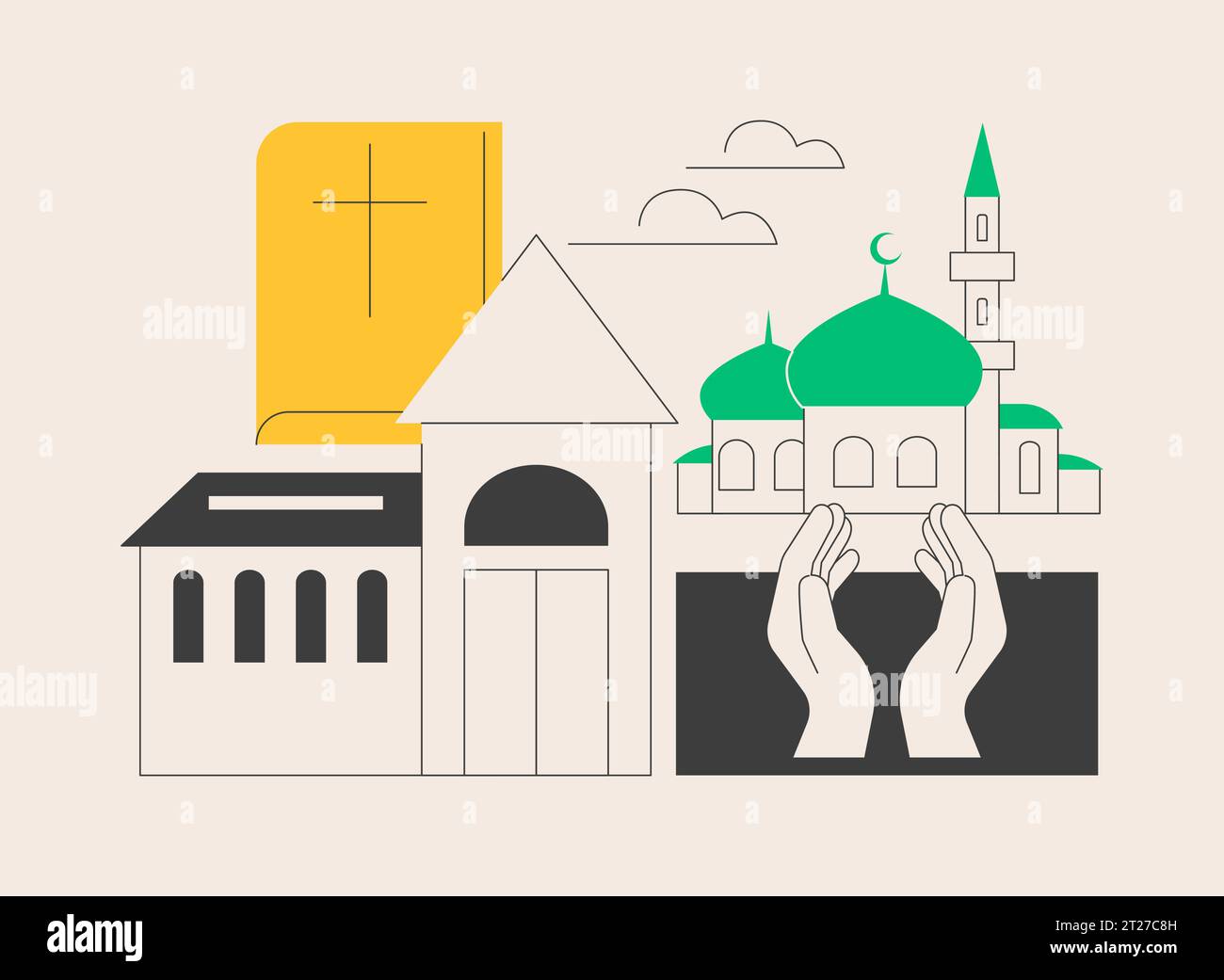Religious institution abstract concept vector illustration Stock Vector ...