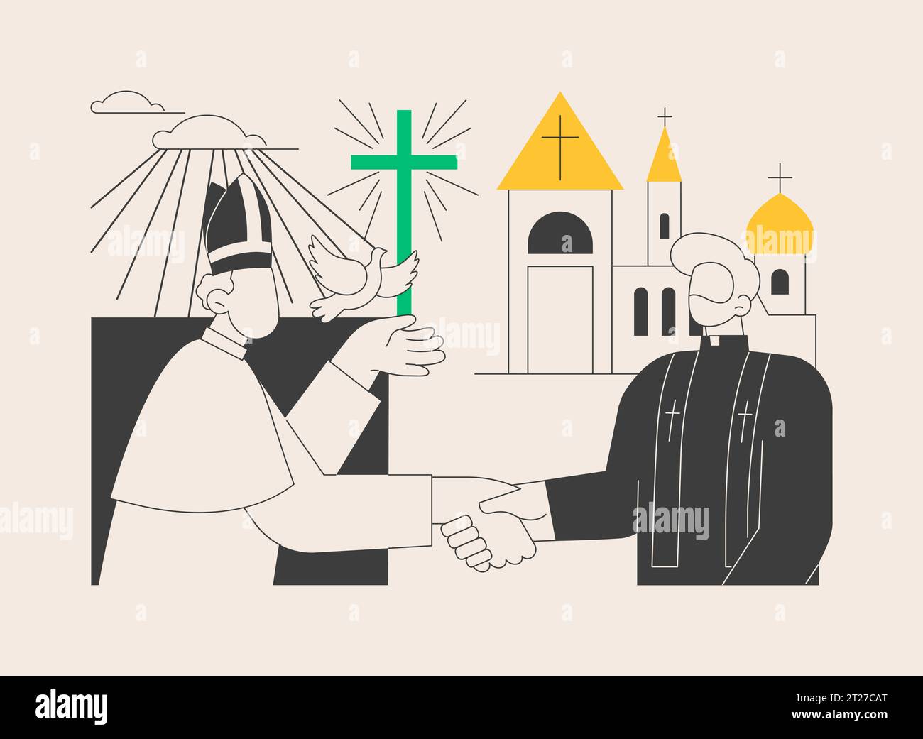 Interreligious dialogue abstract concept vector illustration Stock ...