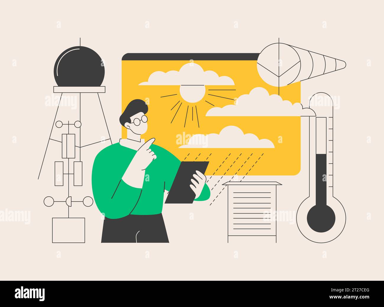Meteorology abstract concept vector illustration Stock Vector Image ...