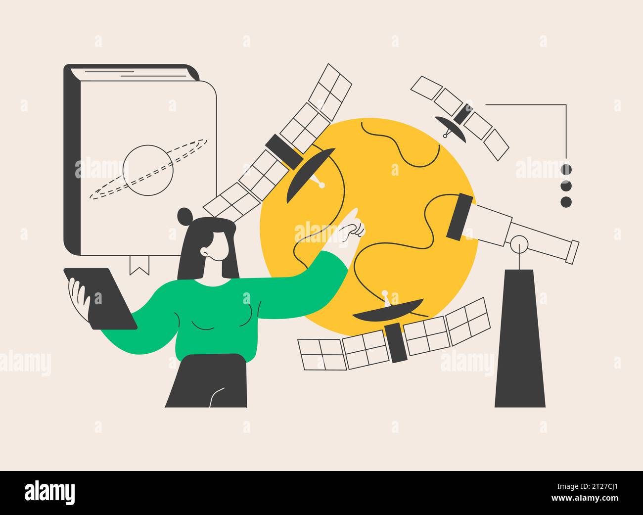 Earth observation abstract concept vector illustration Stock Vector ...