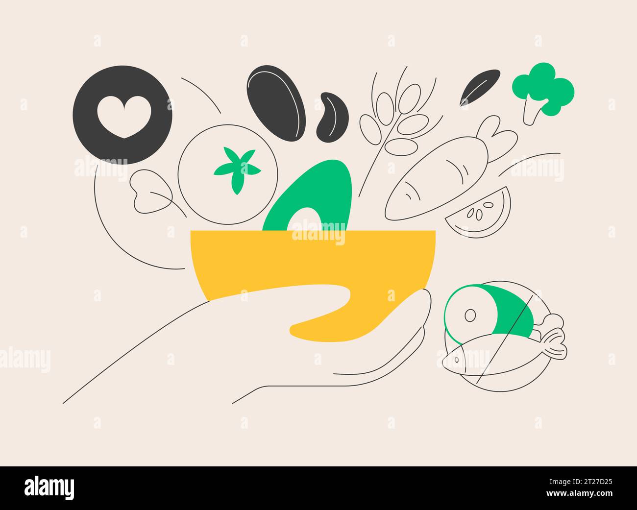 Vegan diet abstract concept vector illustration Stock Vector Image ...