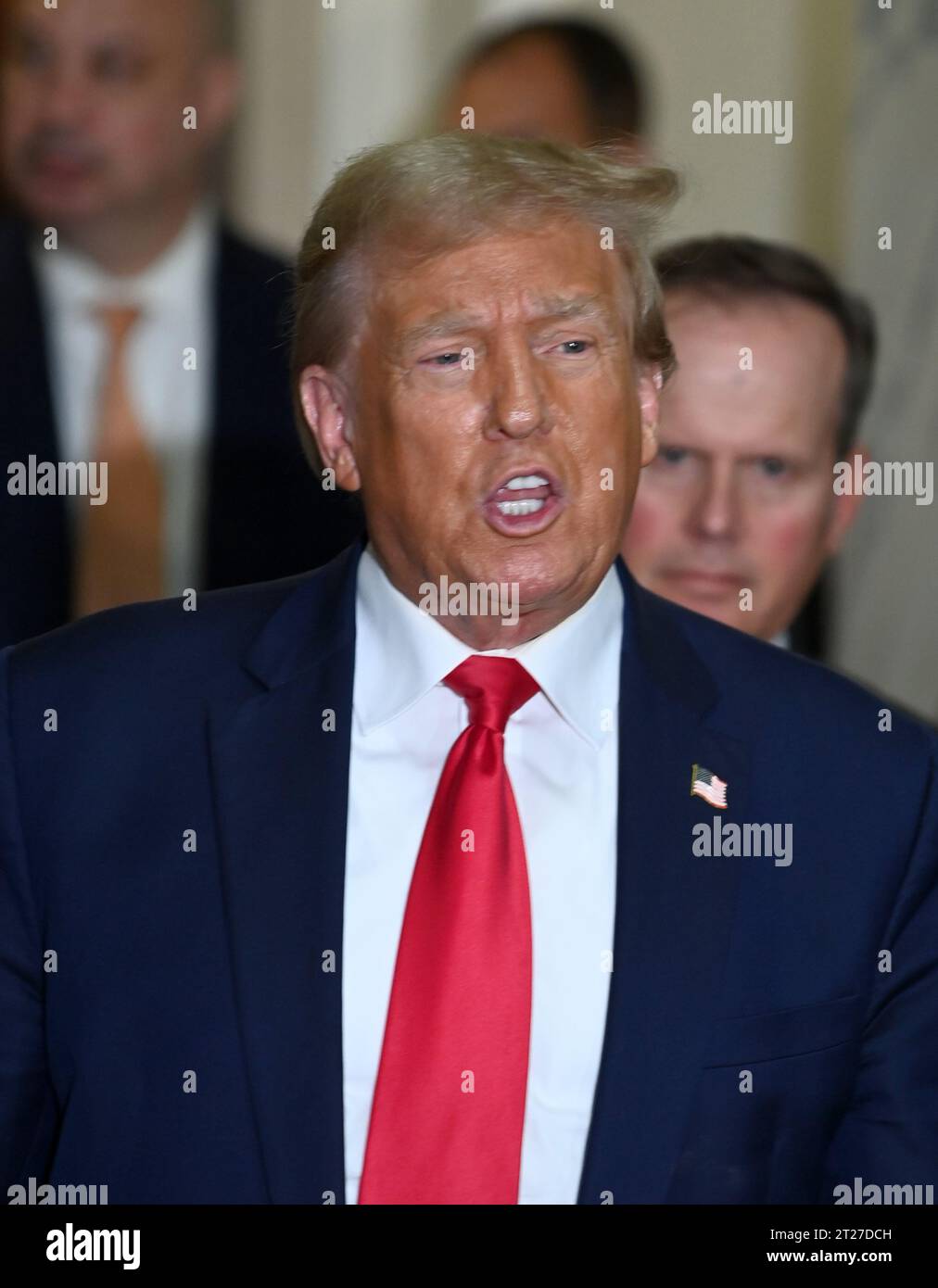 New York, New York, USA. 17th Oct, 2023. Former President Donald Trump ...