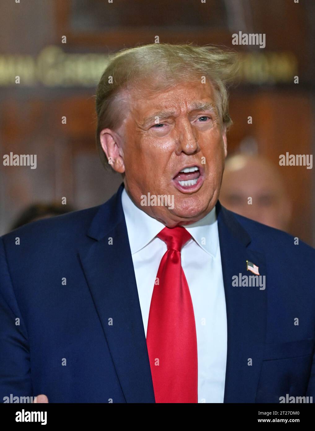 New York, New York, USA. 17th Oct, 2023. Former President Donald Trump ...