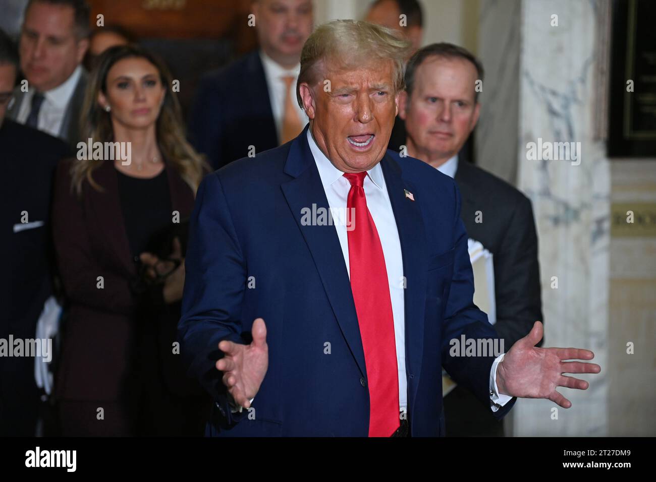 New York, New York, USA. 17th Oct, 2023. Former President Donald Trump ...