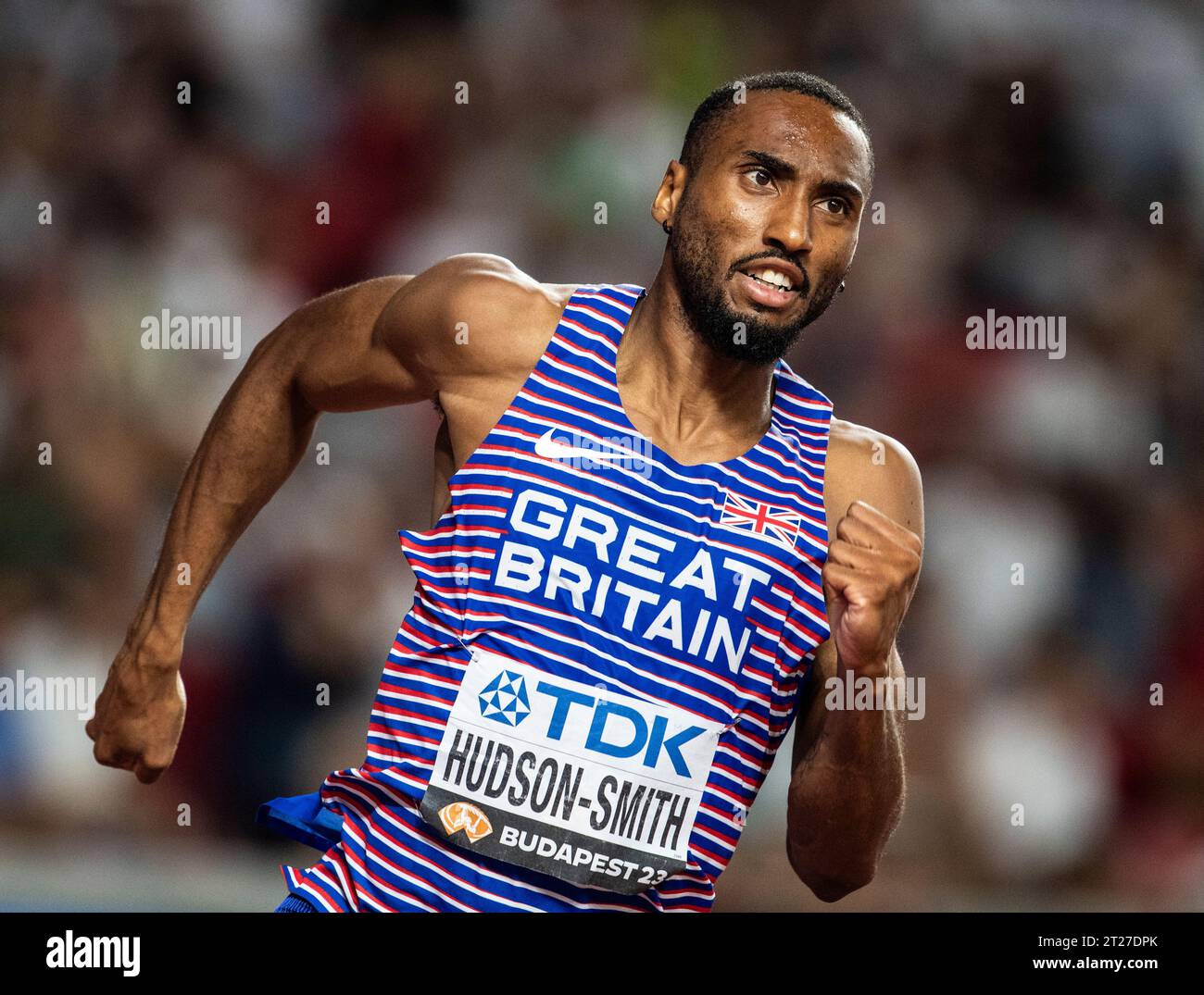 Matthew Hudson-Smith of Great Britain competing in the men’s 400m heat ...