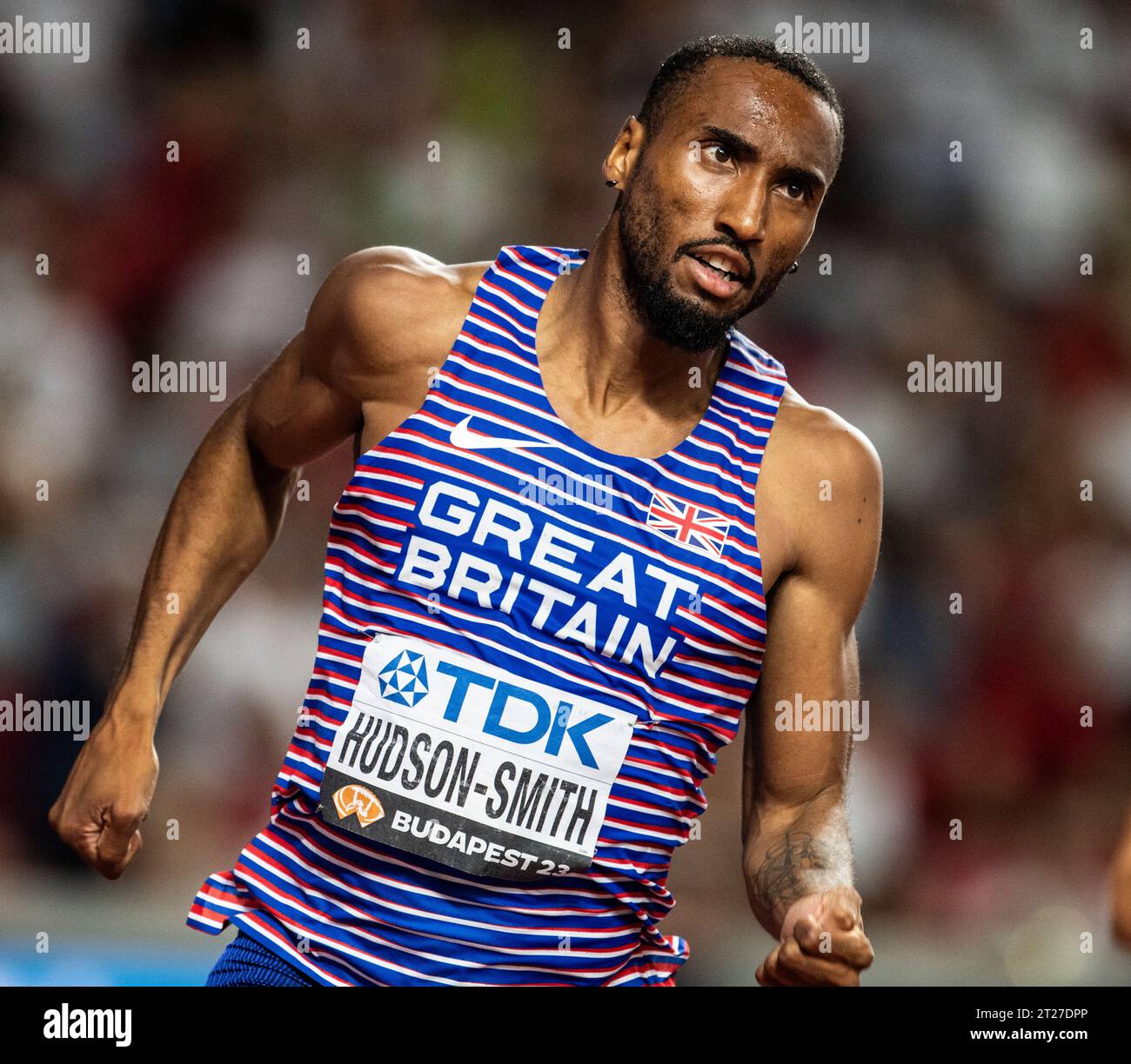 Matthew Hudson-Smith of Great Britain competing in the men’s 400m heat ...