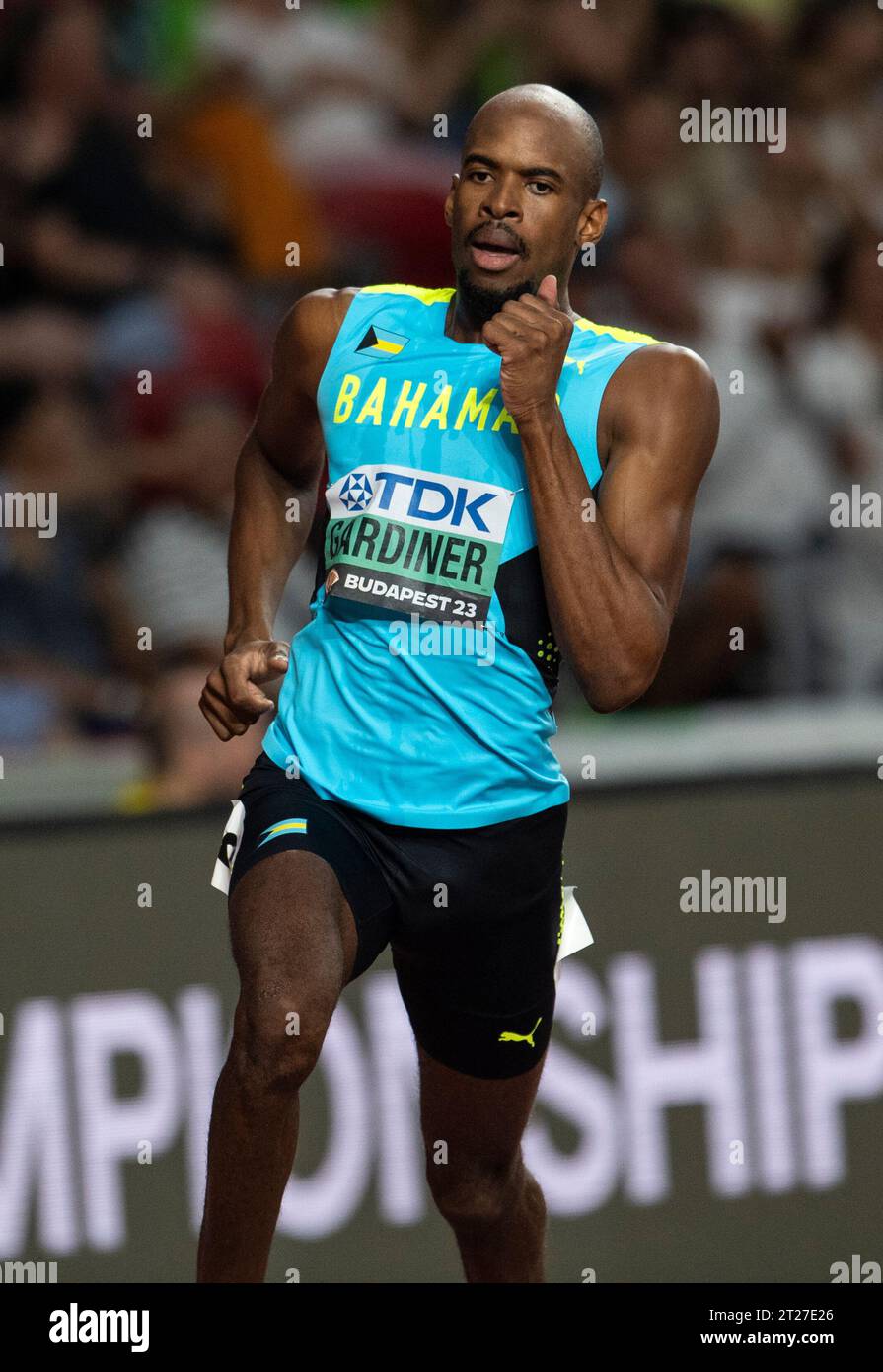 Steven Gardiner of the Bahamas competing in the men’s 400m heat 3 at ...