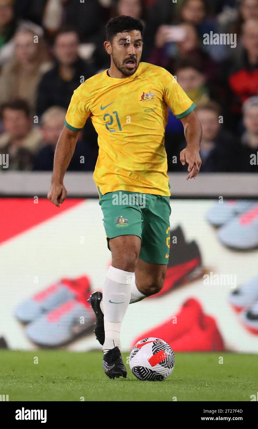 Australia’s Massimo Luongo in action during the international friendly ...