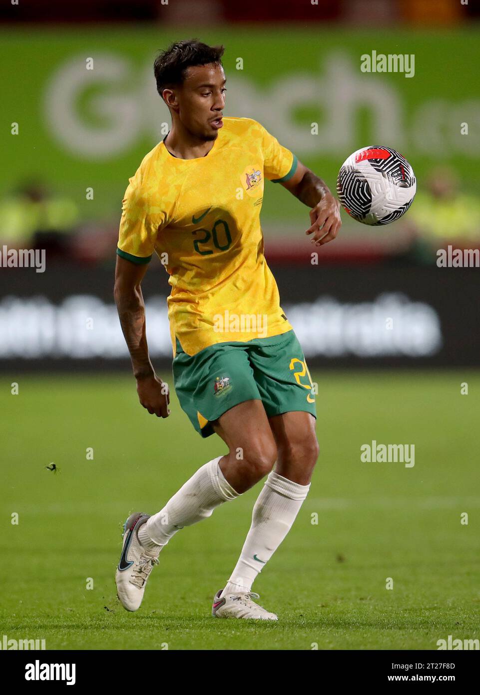 Australia’s Keanu Baccus in action during the international friendly ...