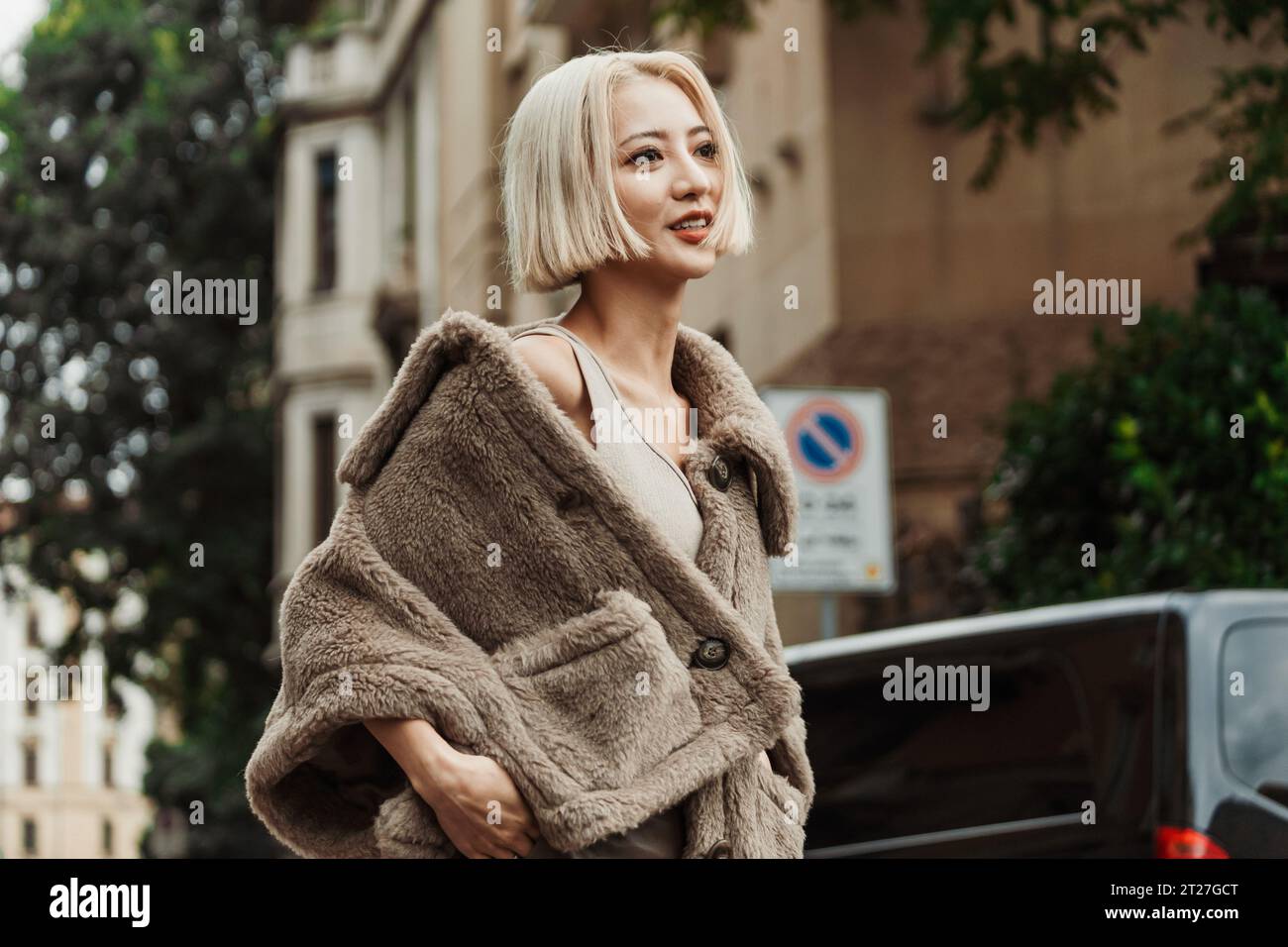 Ann wears all Max Mara outside MAX MARA show during Milan Fashion Week ...