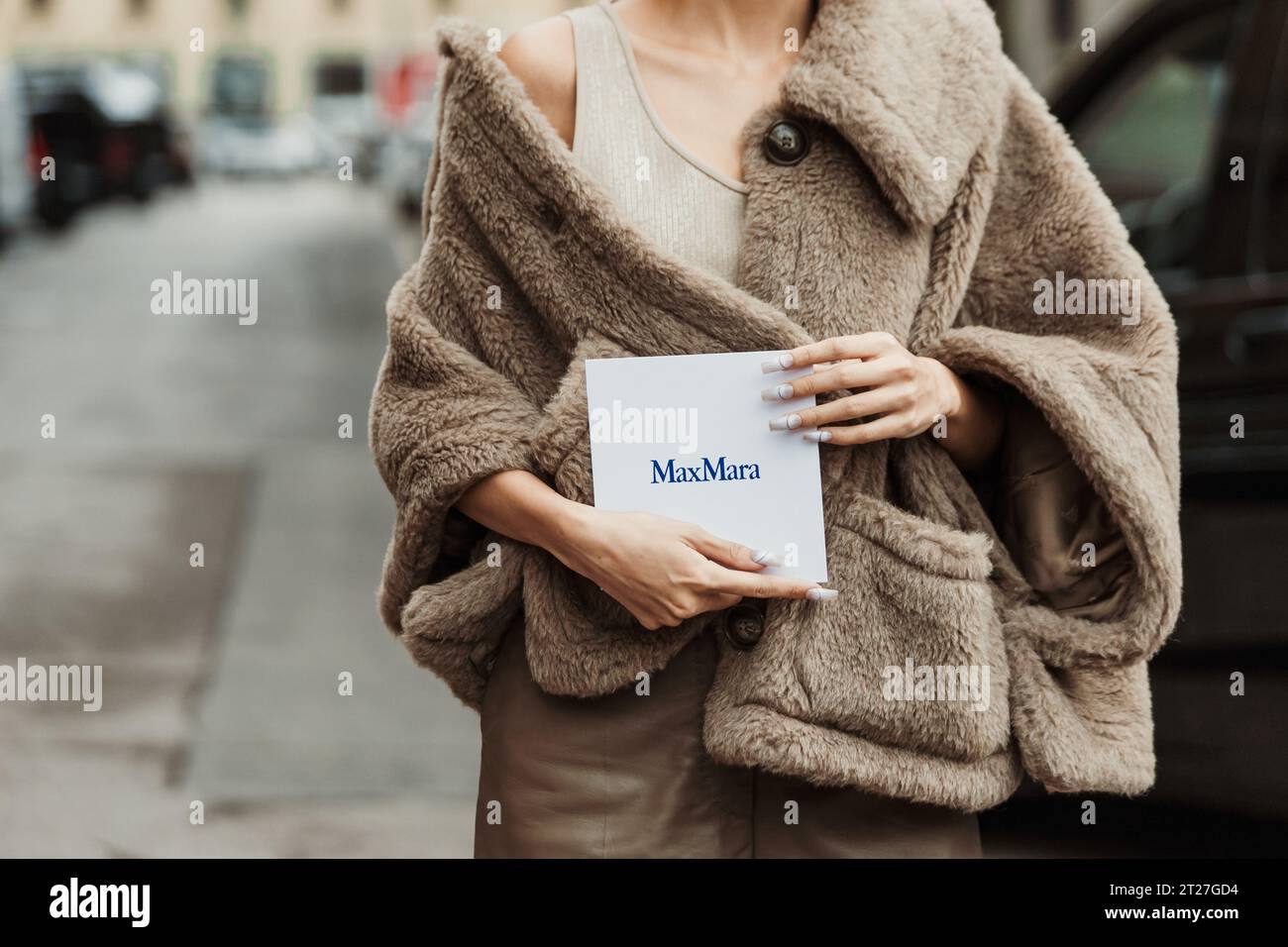 Ann wears all Max Mara outside MAX MARA show during Milan Fashion Week ...