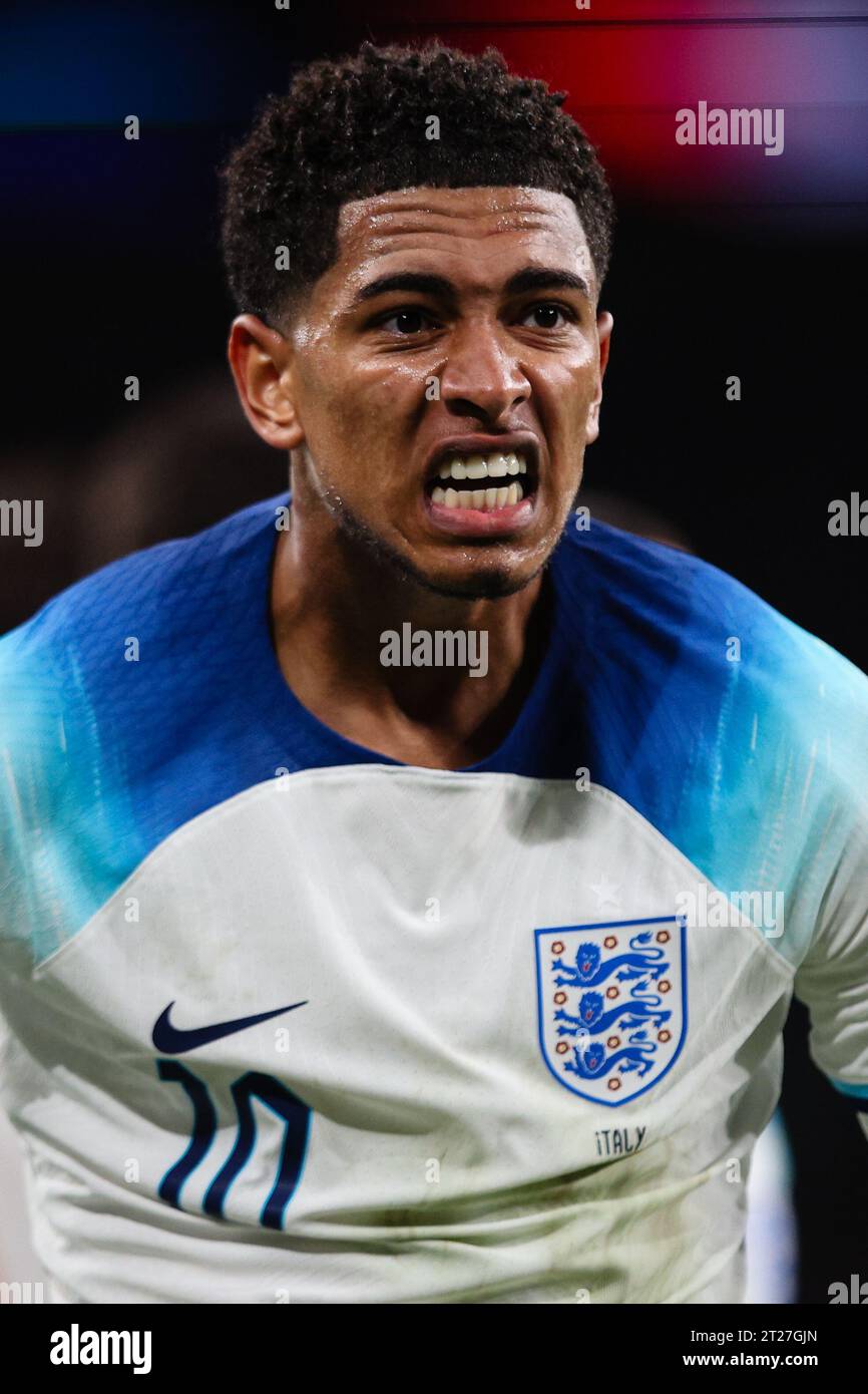 LONDON, UK - 17th Oct 2023: Jude Bellingham of England celebrates his ...