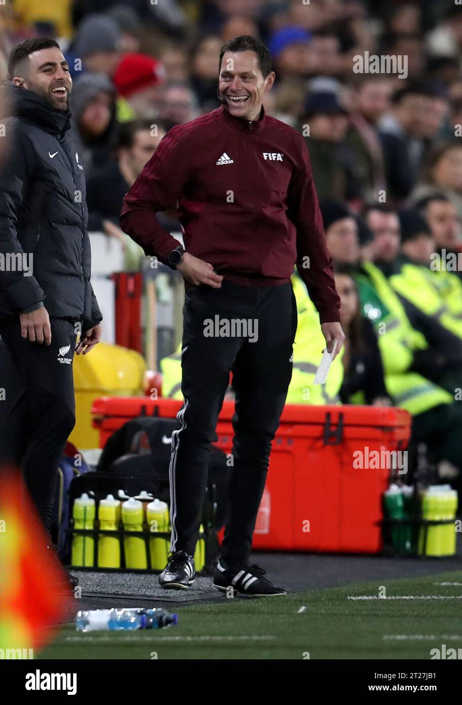 Fourth official referee Darren England during the international ...