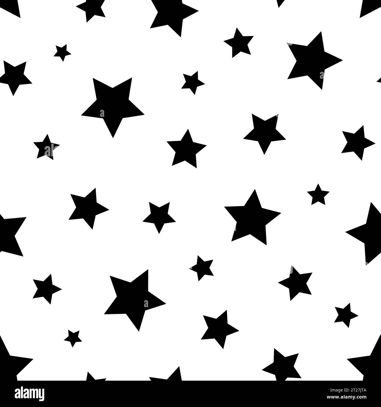 Star seamless pattern. Repeating black stars isolated on white ...