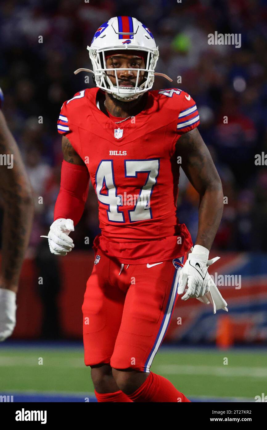 Buffalo Bills cornerback Christian Benford (47) lines up during the ...