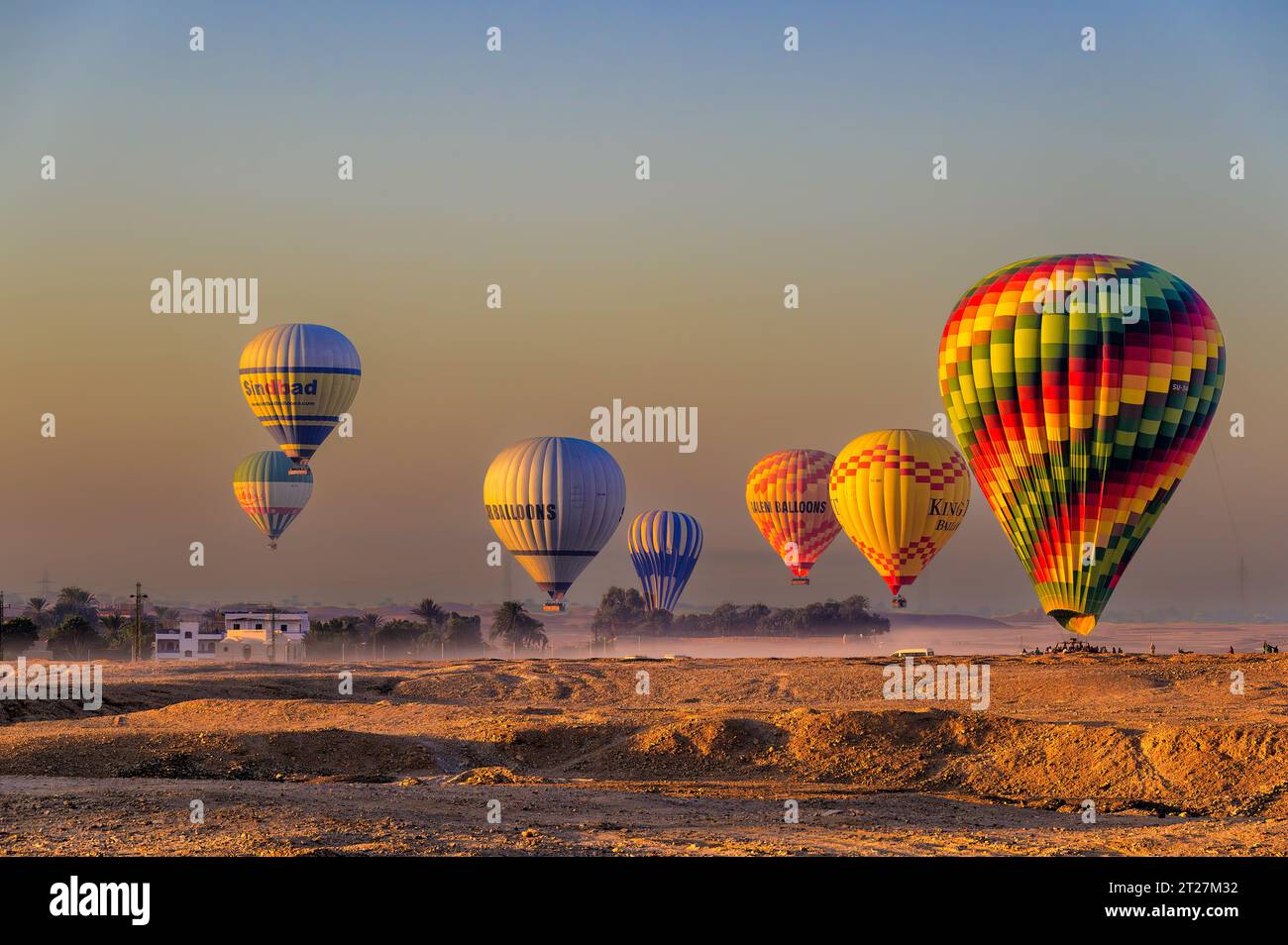 Hot air Balloons beginning the landing process, in conjunction with ...