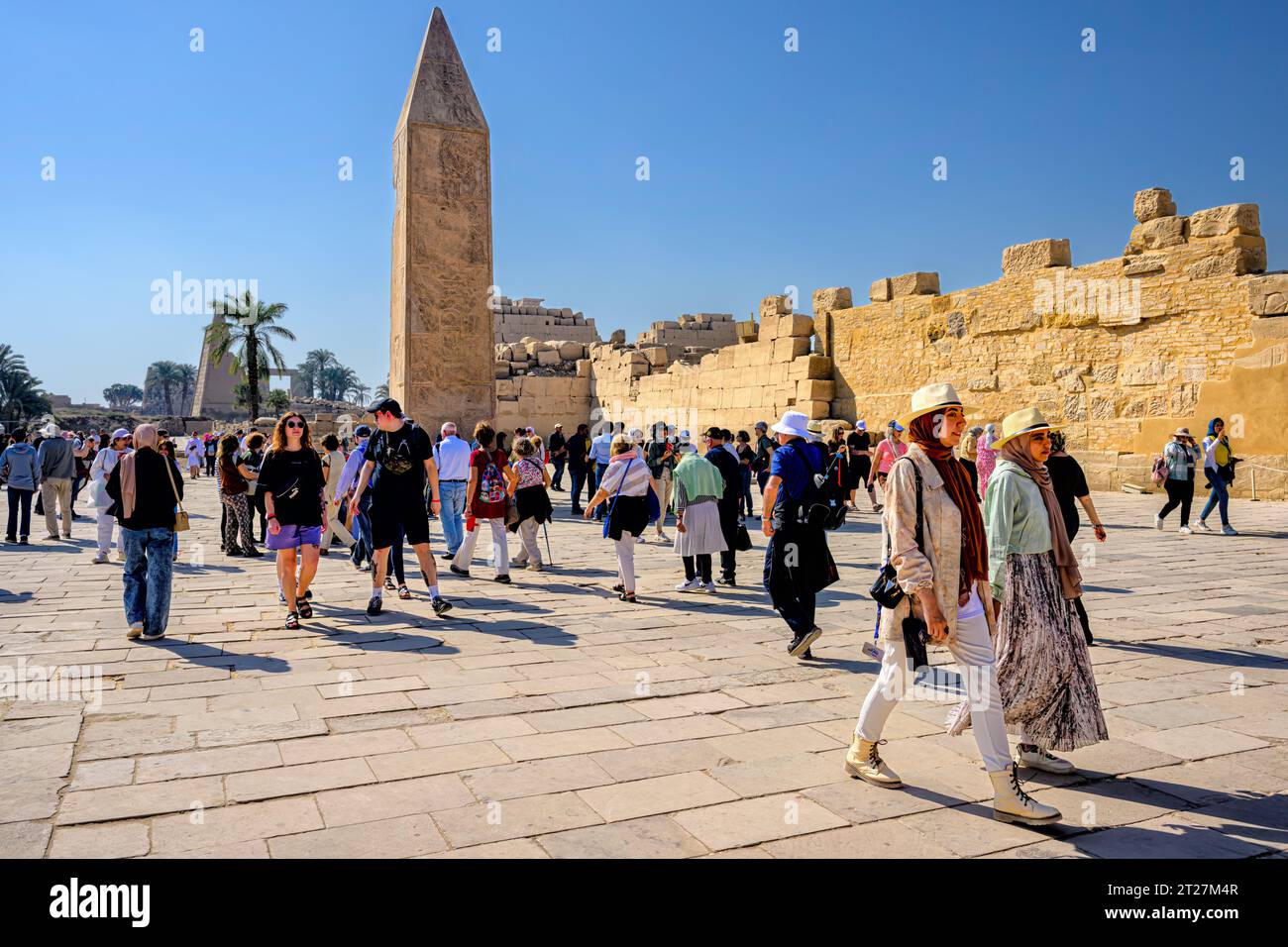 The upper part of the original Hatshepsut obelisk re-erected in a new ...