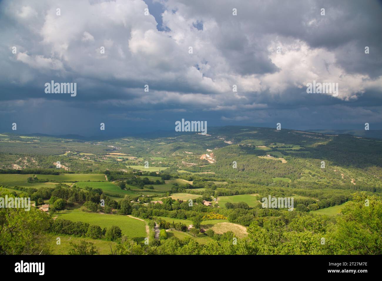 a beautiful rural landscape in luberon, france Stock Photo - Alamy