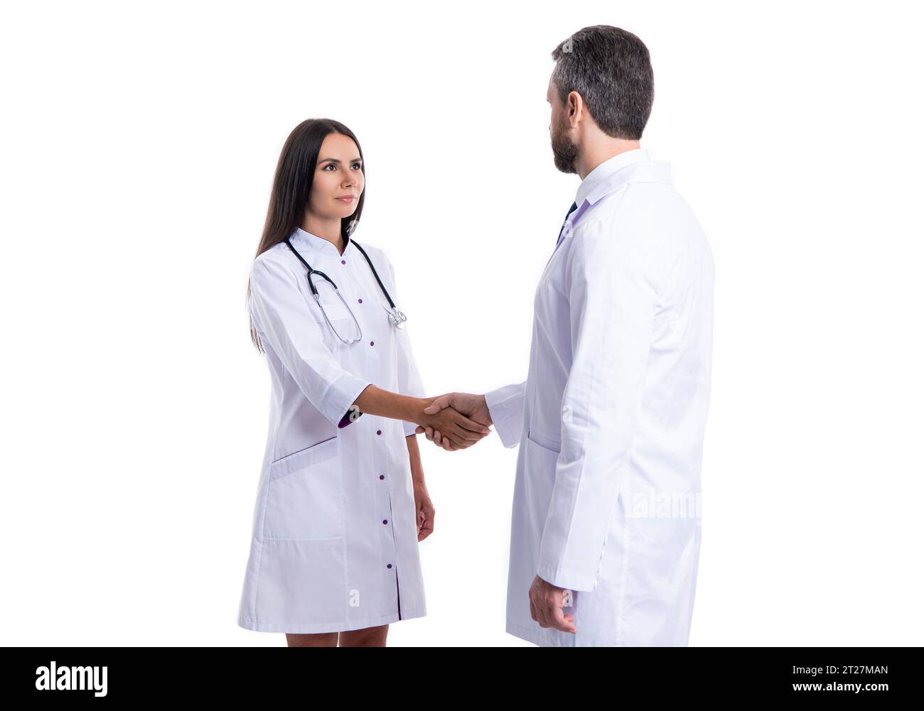 Handshake between nurse doctor hi-res stock photography and images - Alamy