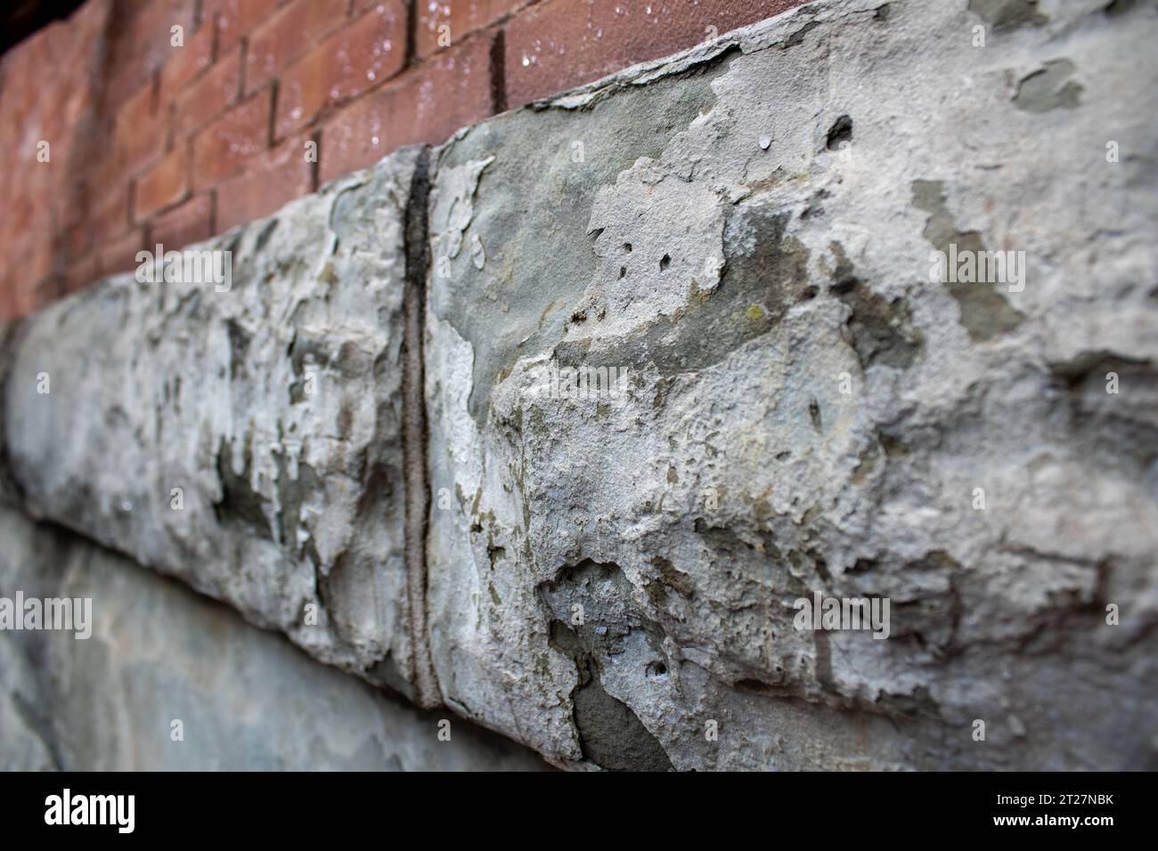 brown building wall and gray pillar line Stock Photo - Alamy