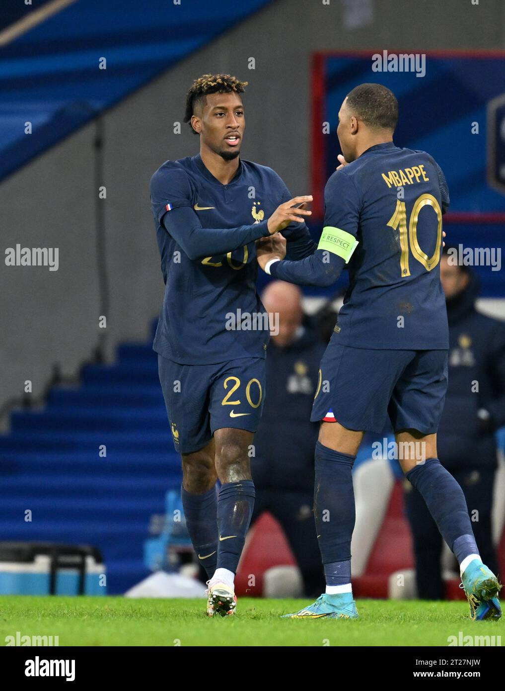 Lille, France. 17th Oct, 2023. Kingsley Coman (20) of France pictured ...