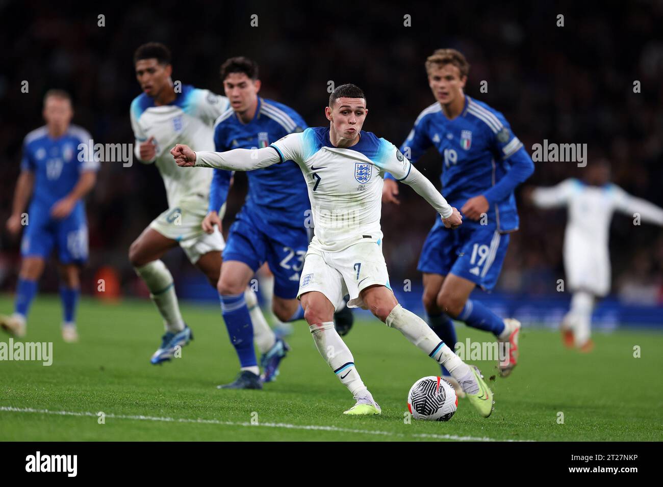 London, UK. 17th Oct, 2023. Phil Foden of England in action. England v ...