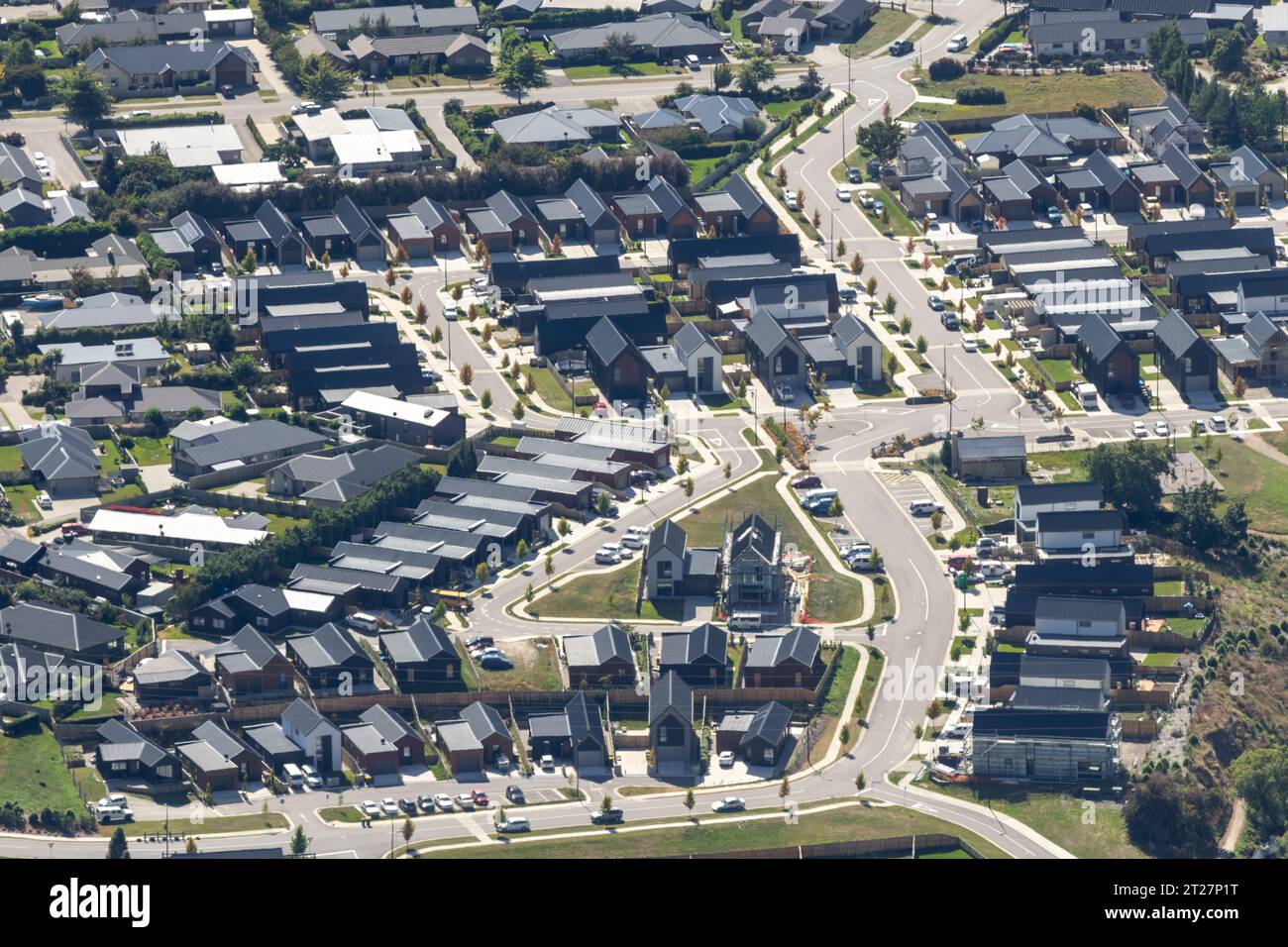 Residential housing development, Queenstown, New Zealand Stock Photo ...