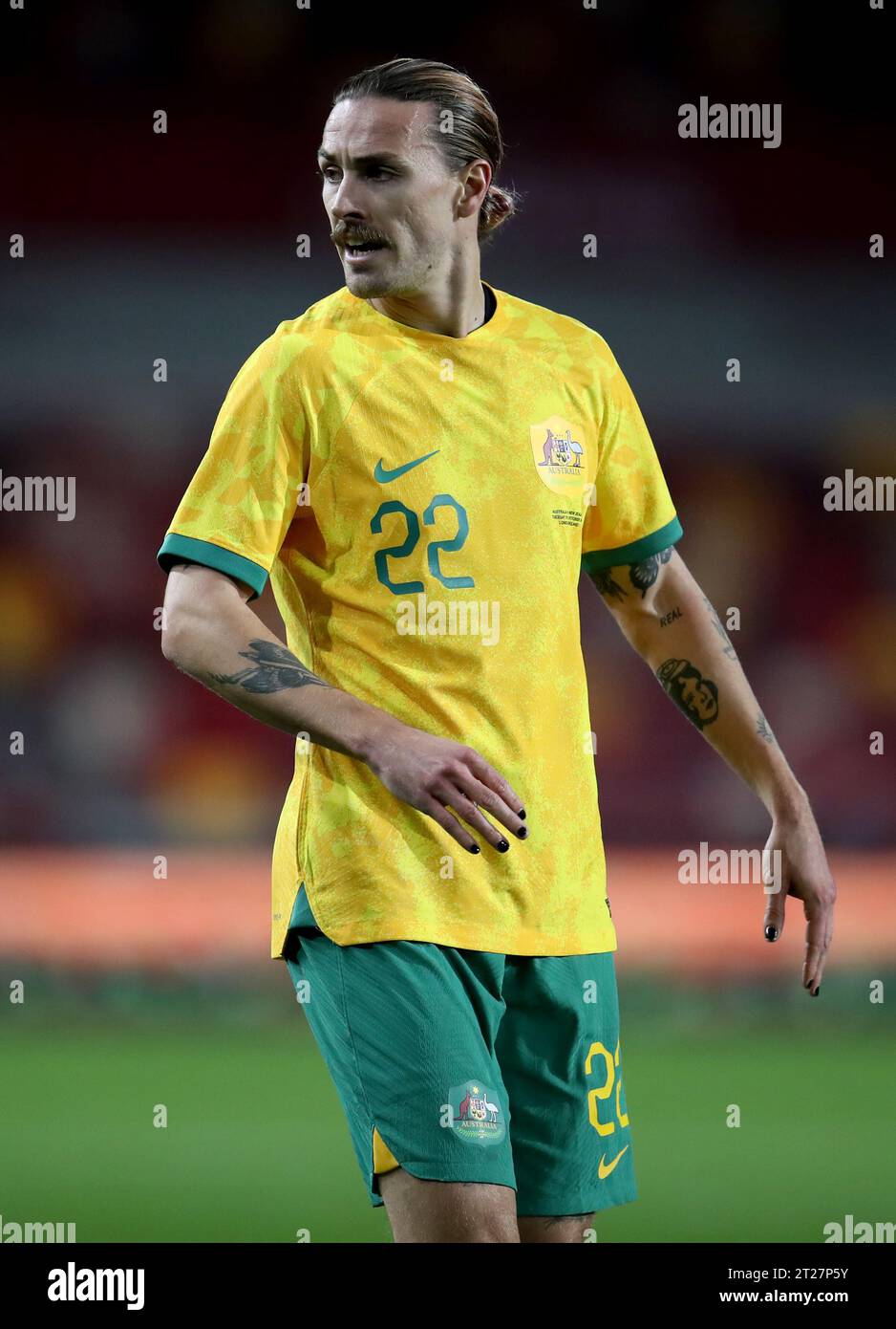 Australia’s Jackson Irvine during the international friendly match at ...