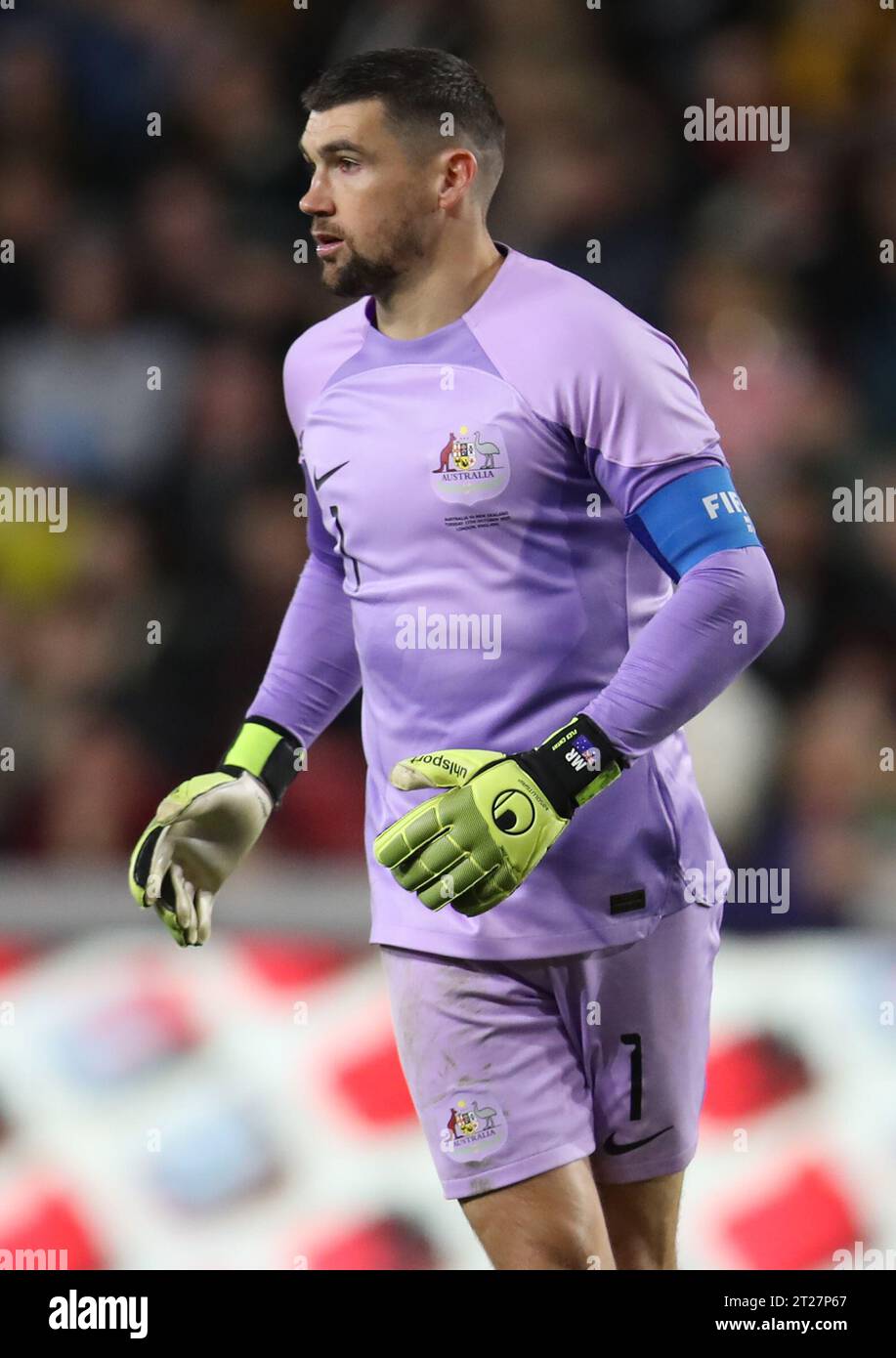 Australia goalkeeper Matthew Ryan during the international friendly ...