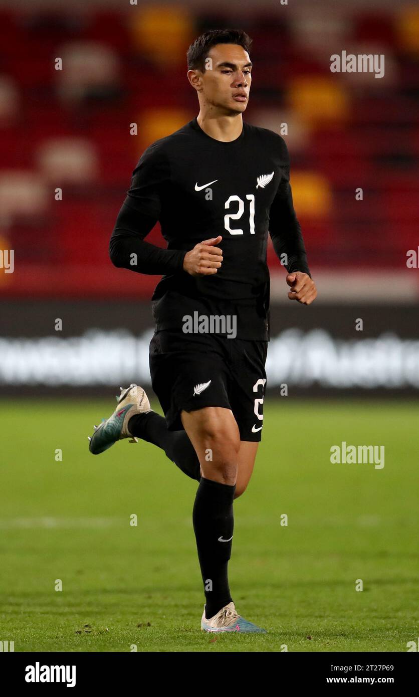 New Zealand’s Max Mata during the international friendly match at the ...