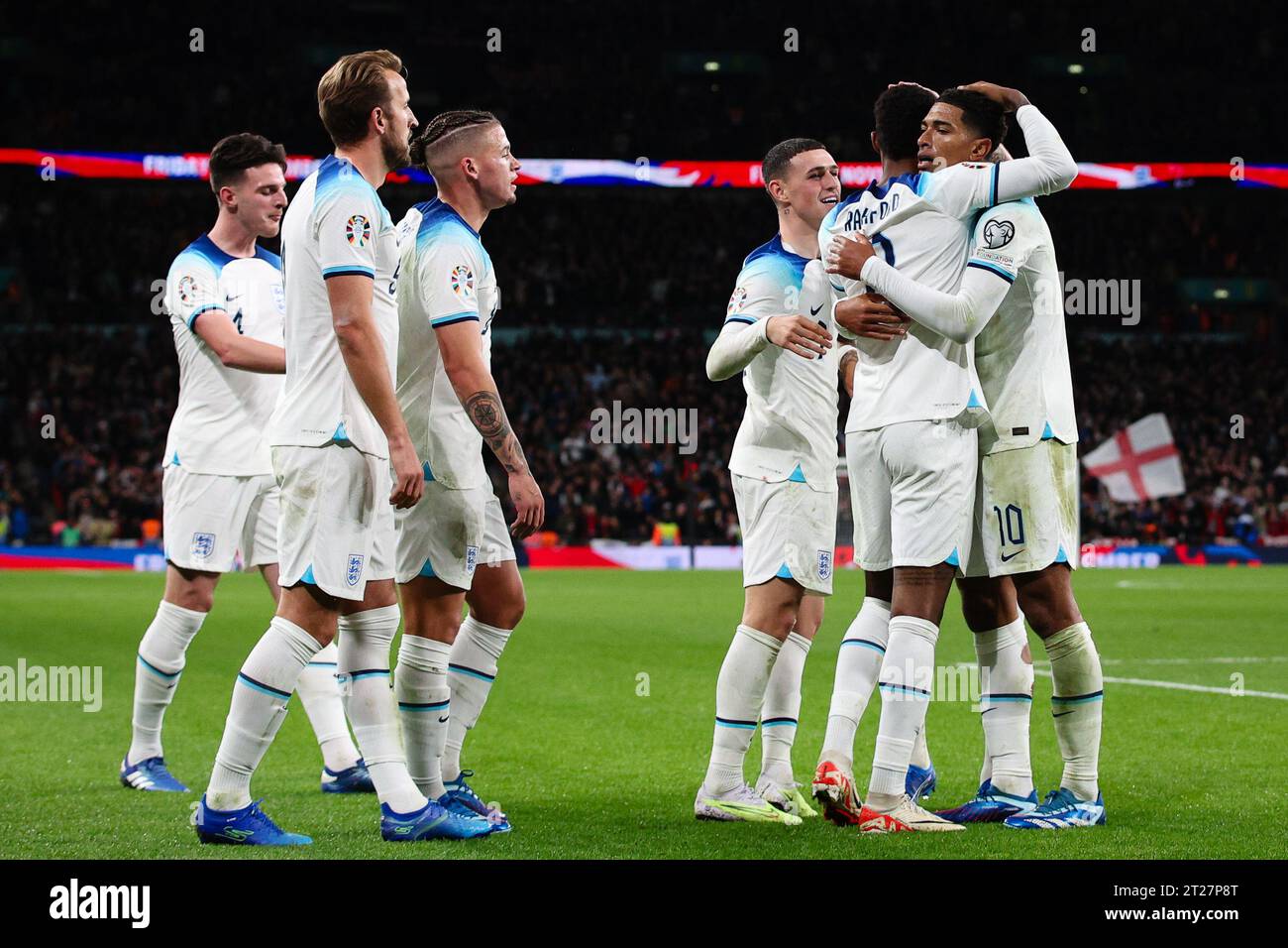 LONDON, UK - 17th Oct 2023: Marcus Rashford of England celebrates ...